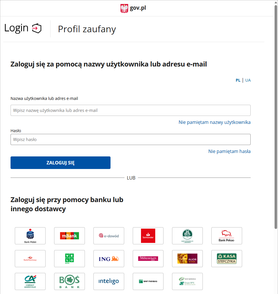Logowanie do KSeF (profilem zaufanym) - Symfonia ERP Handel - Symfonia ...